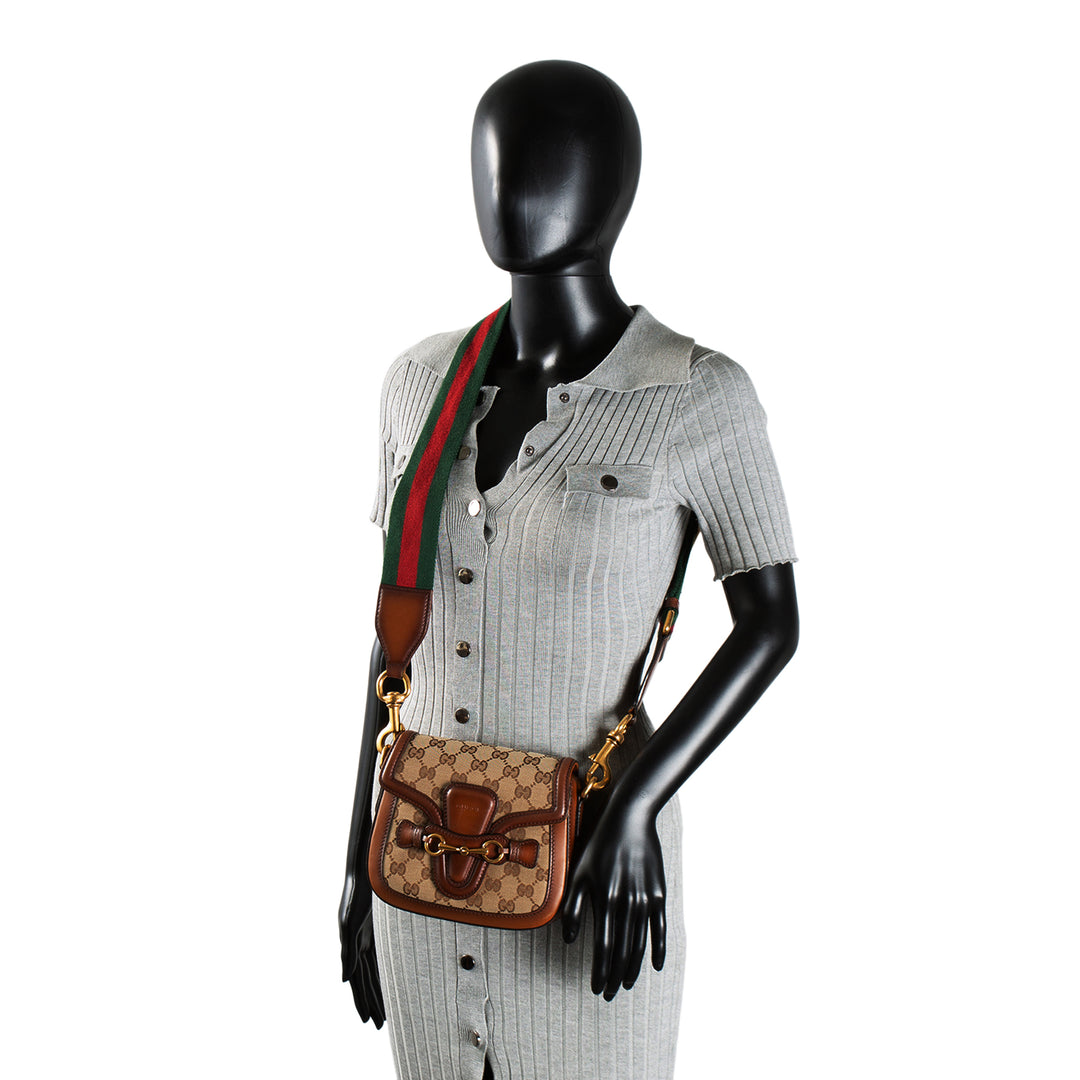 GUCCI Small GG Lady Web Shoulder Bag - Brown - OUTLET FINAL SALE – ALB