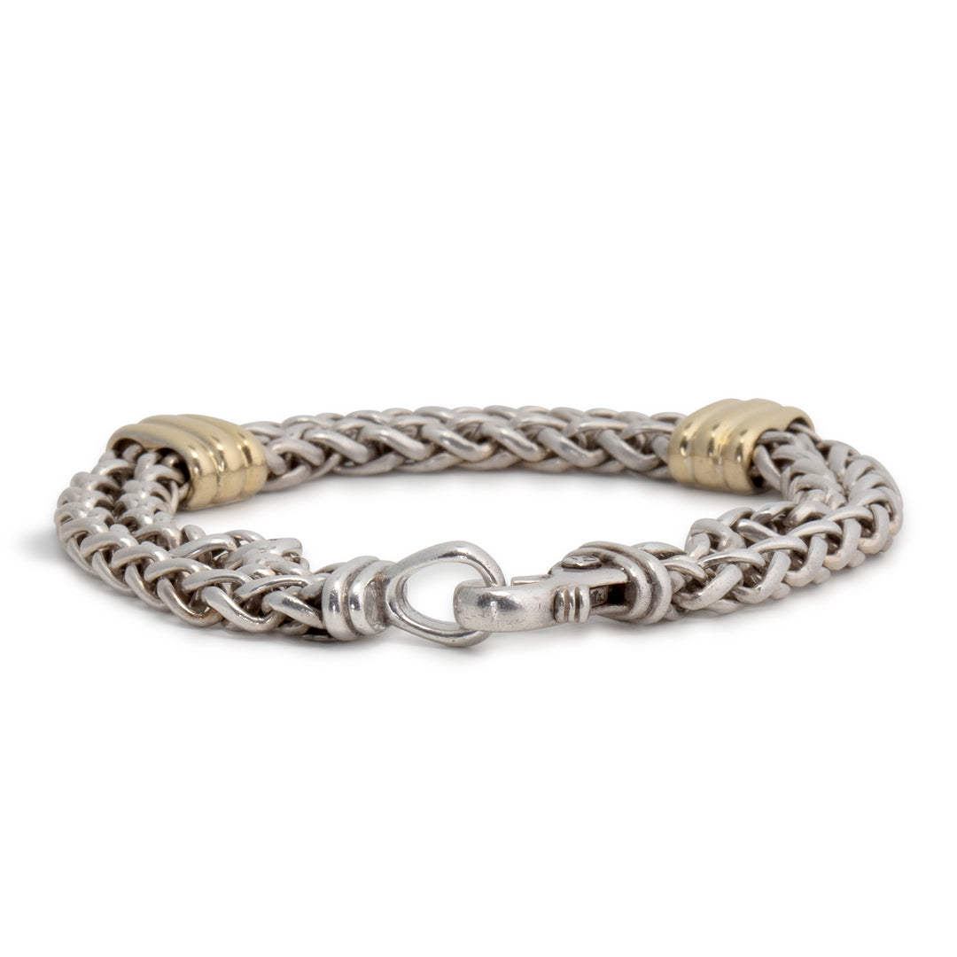 DAVID YURMAN Mens Double Wheat Gold Bar Bracelet – ALB